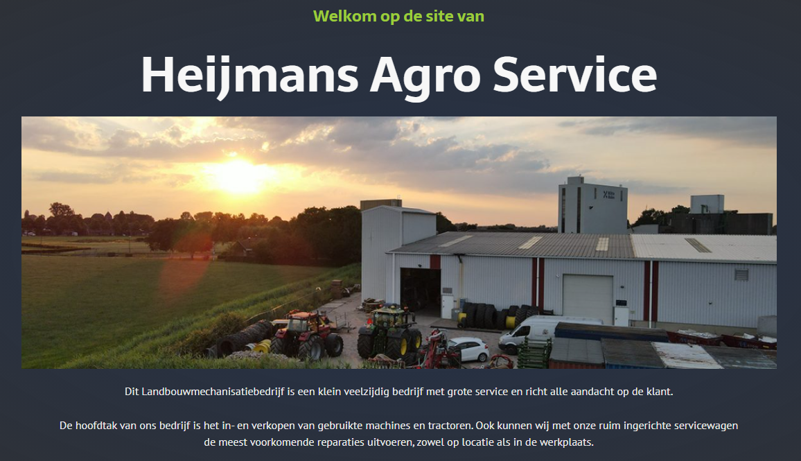 Website Online – Heijmans Agro Service